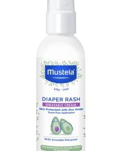 Mustela Spray Diaper Rash Cream for Baby's Bottom - Sprayable Skin Protectant with Zinc Oxide & Natural Avocado - Fragrance-Free, Touch-Free & Steroid-Free - 3 fl. oz.