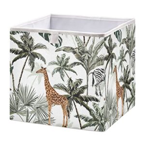 runningbear giraffe zebra storage basket storage bin square collapsible storage cubes nursery storage hamper organizer for home office