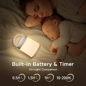 One Fire Baby Night Light Kids Night Light,10 Colors Dimmable Night Light for Kids Lamp,Rechargeable Portable Night Light Lamp,Remote+Timer Nursery Lamp,Small Touch Lamp,Kids Night Lights for Bedroom