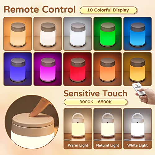 One Fire Baby Night Light Kids Night Light,10 Colors Dimmable Night Light for Kids Lamp,Rechargeable Portable Night Light Lamp,Remote+Timer Nursery Lamp,Small Touch Lamp,Kids Night Lights for Bedroom