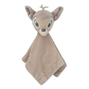 lambs & ivy disney baby bambi deer/fawn security blanket/lovey - taupe