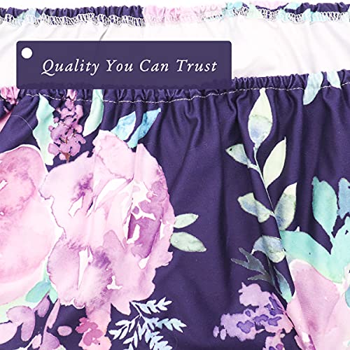 Baby Changing Pad Cover and Bassinet Sheet Girl,Diaper Changing Mat Cover Newborn Sheet Purlple Flower