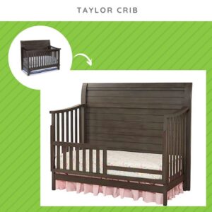 Toddler Bed Safety Guard Rail for Westwood Design Cribs | Multiple Finishes Available (River Rock, Taylor Crib)