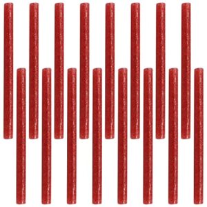 focmkeas 16 pcs mini hot glue sticks 0.27" dia. x 3.94" long hot melt glue gun sticks all purpose adhesive for multi-temp hot glue gun glue diy work， glitter red