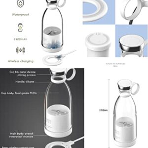 Portable Fruit Blender, Fresh Juice Blender, Personal Size Blender, Fresh Juice Extractor, Battery Powered Usb Blender, White