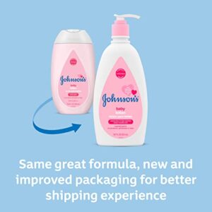 Johnson's Moisturizing Mild Pink Baby Lotion with Coconut Oil for Delicate Baby Skin, Paraben-, Phthalate-& Dye-Free, Hypoallergenic & Dermatologist-Tested, Baby Skin Care, 18.7 Fl. Oz