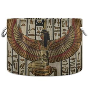 ancient egyptian kids toy storage basket storage bin box laundry basket for home decor, pet toy, blankets