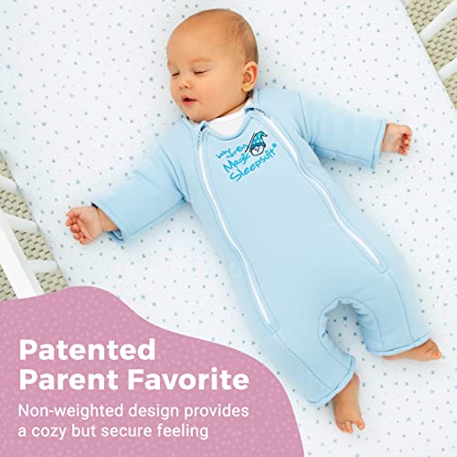 Baby Merlin's Magic Sleepsuit - 100% Cotton Baby Transition Swaddle - Baby Sleep Suit - Sage Green - 3-6 Months