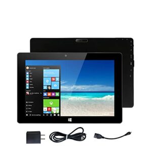 zaofepu 10 inch tablet windows 10 home w101, 4g&wifi&bluetooth tablets pc ram 4gb+ rom 64gb, pixel 800 x1280, 2mp+5mp dual camera, 6000mah large capacity battery black tablet computer