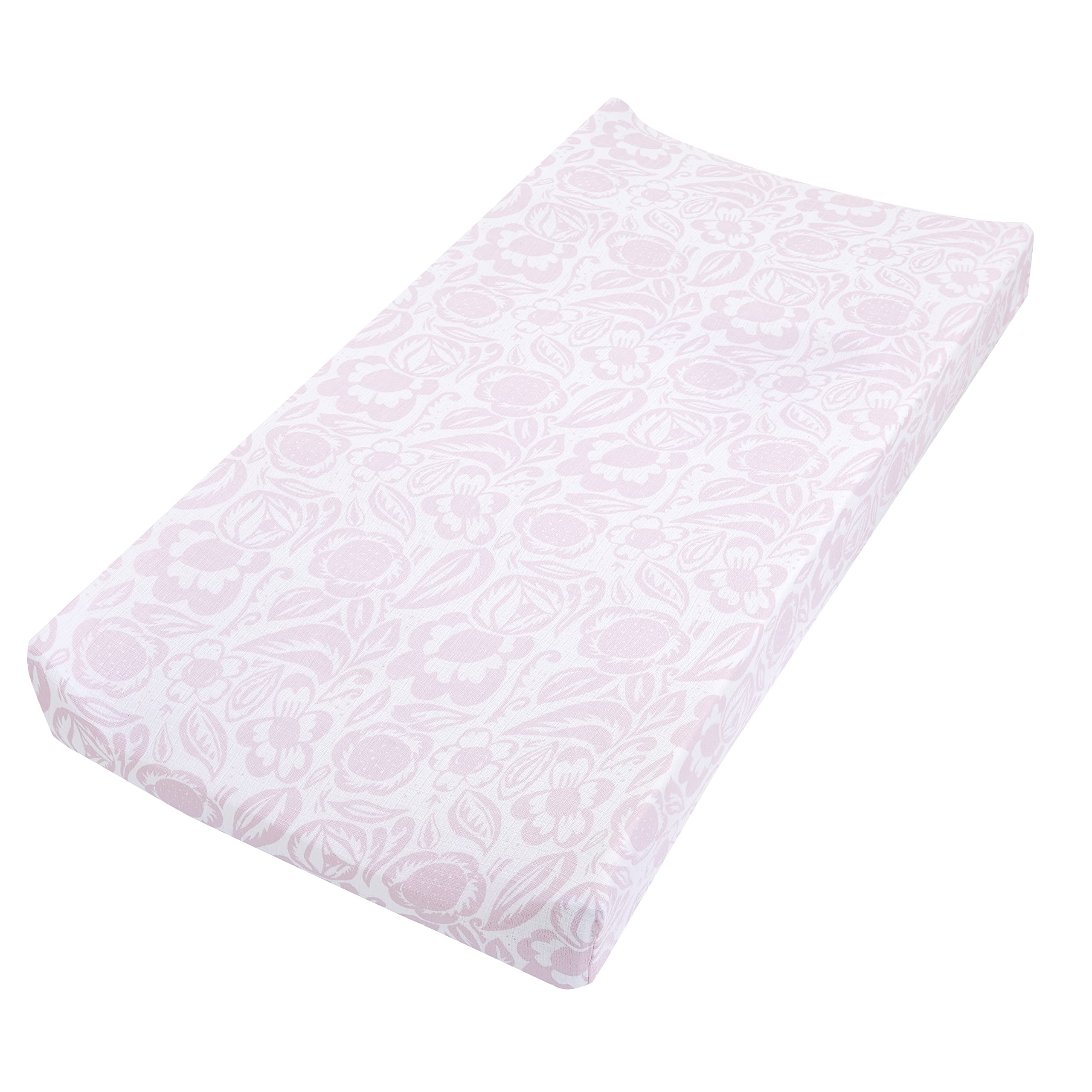 aden + anais Essentials Changing Pad Cover, 100% Cotton Muslin, Super Soft & Breathable, Tailored Snug Fit, Single, Damsel - Savoy