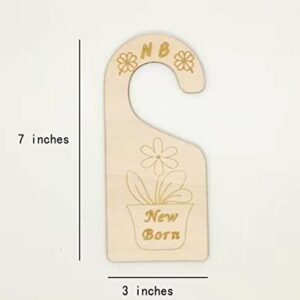 Ainior Baby Closet Dividers,Premium Wooden Baby Closet Size Divider Set of 7,from Newborn to 24 Month,Organize Nursery Closet Hangers by Size/Age