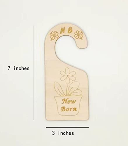 Ainior Baby Closet Dividers,Premium Wooden Baby Closet Size Divider Set of 7,from Newborn to 24 Month,Organize Nursery Closet Hangers by Size/Age