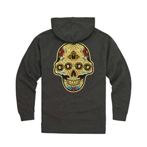 viktos men's dia de los quatros hoodie, charcoal heather, size: x-large