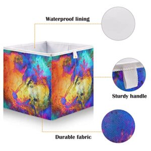 Wolf Portrait Cube Storage Bin Collapsible Storage Bins Waterproof Toy Basket for Cube Organizer Bins for Kids Girls Boys Toys Book Office Home Shelf Closet - 11.02x11.02x11.02 in