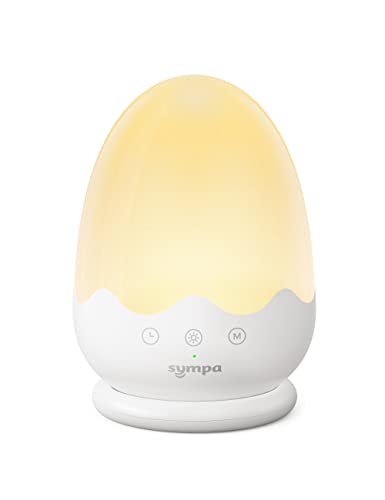 sympa Night Light for Kids, Baby Night Light with 1 Hour Timer & Touch Control, Rechargeable Night Light with 5 Brightness 3 Color Temperature, Touch Lamp Hanging Ring & Memory Function, White