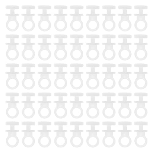 DECHOUS Curtain Glider Hooks 100pcs Plastic Rollerbolt Window Curtain Glider Track Carrier Slide Wheels Rollers Curtain Track Gliders