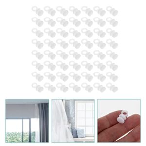 DECHOUS Curtain Glider Hooks 100pcs Plastic Rollerbolt Window Curtain Glider Track Carrier Slide Wheels Rollers Curtain Track Gliders