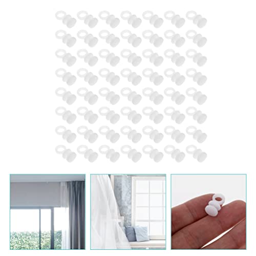 DECHOUS Curtain Glider Hooks 100pcs Plastic Rollerbolt Window Curtain Glider Track Carrier Slide Wheels Rollers Curtain Track Gliders