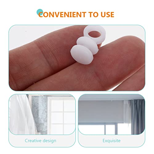 DECHOUS Curtain Glider Hooks 100pcs Plastic Rollerbolt Window Curtain Glider Track Carrier Slide Wheels Rollers Curtain Track Gliders