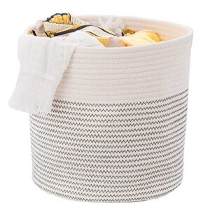 cotton rope storage basket with handles for baby gift laundry hamper kids toy storage nursery closet organization dog toy basket bathroom decor