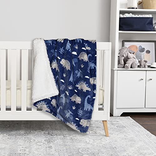 Life Comfort Ultimate Sherpa Baby Blanket, Dinosaur Premium Soft Plush and Warm Fluffy Fleece for Newborn, Infant, Toddler Perfect for Stroller, Crib, Travel, Nursery (30 x 40 inches)