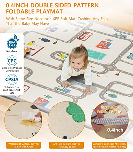 Baby Playpen with Mat, Large Baby Playard for Toddler, BPA-Free, Non-Toxic, Safe No Gaps Play Yard for Babies, Indoor & Outdoor Kids Activity Center 47"x47"x26.5" with 0.4" Foldable Playmat