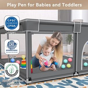 GENTEACO Baby Playpen, 50x50inch Large Play Pen for Babies and Toddlers, Baby Fence Play Yard, Safety Kids Playpin Indoor&Outdoor