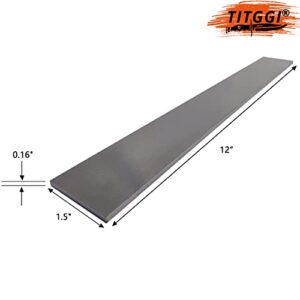 4 Pack 12"x1.5"x0.16" 1095 Steel Flat Stock with Strict Quality Standards, The Perfect Knife Making Steel for Professional & Hobbyist Use, Annealed High Carbon Steel for DIY Knife Making - by TITGGI…