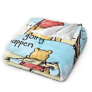 Yaz Throw Blanket Toddler Baby Boys Girl Cute Bear Nursery Crib Bedding Cozy Luxury Soft Flannel Blanket Sofa Chair Bed Living Room Bedroom Adult 50''X40''