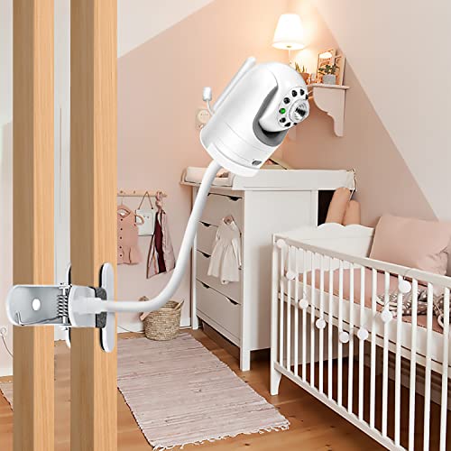 Baby Monitor Mount Compatible with Infant Optics DXR-8 and DXR-8 PRO , 15.7 inches Flexible Long Gooseneck ArmBaby Camera Holder Stand for Crib Nursery, Without Tools or Wall Damage