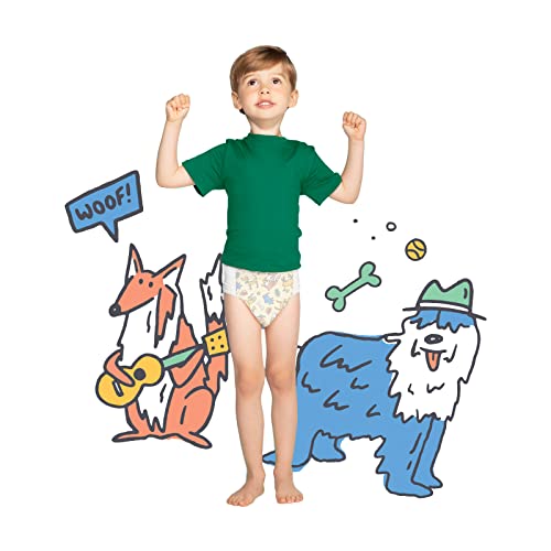 Hello Bello Premium Training Pants Size 4T-5T I 18 Count of Disposable, Gender Neutral, Eco-Friendly, and Potty Training Underwear with Snug and Comfort Fit I Li'l Barkers