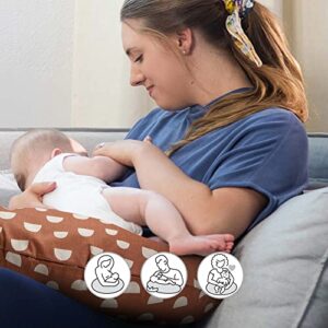 Boppy Original Support Nursing Pillow, Clay Pebbles, Ergonomic Breastfeeding, Bottle Feeding, and Bonding, Firm Hypoallergenic Fiber Fill, Removable Cover, Machine Washable