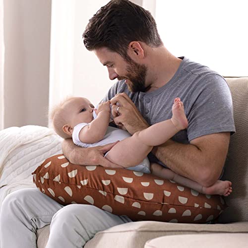 Boppy Original Support Nursing Pillow, Clay Pebbles, Ergonomic Breastfeeding, Bottle Feeding, and Bonding, Firm Hypoallergenic Fiber Fill, Removable Cover, Machine Washable