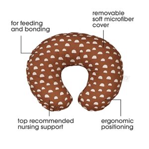 Boppy Original Support Nursing Pillow, Clay Pebbles, Ergonomic Breastfeeding, Bottle Feeding, and Bonding, Firm Hypoallergenic Fiber Fill, Removable Cover, Machine Washable