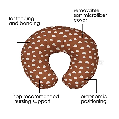 Boppy Original Support Nursing Pillow, Clay Pebbles, Ergonomic Breastfeeding, Bottle Feeding, and Bonding, Firm Hypoallergenic Fiber Fill, Removable Cover, Machine Washable