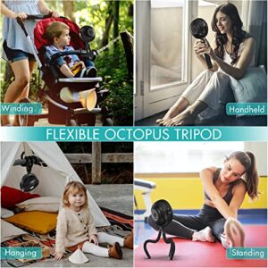 AMACOOL Baby Stroller Fan 20H Work Time Battery Powered Clip on Fan with Flexible Tripod for Car Seat Crib Bike Treadmill Umbrella Wheelchairs