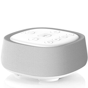 white noise machine for baby kids adults, rechargeable sound machine sleep therapy with 28 natural soothing sounds, auto-off timer & volume control, portable white noise machine for home office travel