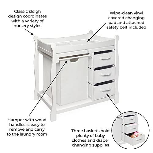 Badger Basket Baby Products›Nursery›Furniture›Changing & Dressing›Changing Tables, Fresh White