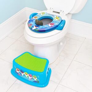 Pinkfong Baby Shark 2 Piece Essential Potty Training Set - Soft Cushion, Baby Potty Training, Safe, Easy to Clean, Step Stool