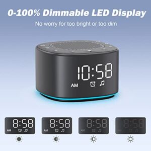 Housbay Sound Machine with Alarm Clock- 2 in 1, 18 Soothing Sounds, Digital Clock with Dimmer, 7 Color Night Light with ON/Off Options, Sleep Timer, White Noise Machine for Sleeping