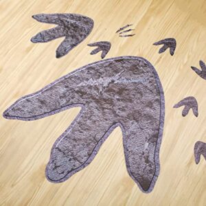 gersoniel 66 pcs dinosaur decor footprints floor decals peel and stick track stickers removable tracks wall vinyl decal for baby nursery bedroom home, 3 sizes