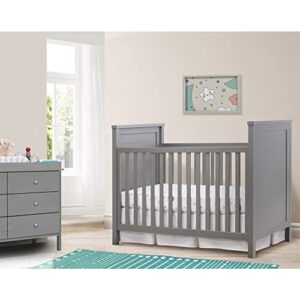 Sorelle Furniture Farmhouse Classic Crib 3-in-1 Convertible Crib, Made of Solid Pine Wood Non-Toxic Finish, Wooden Baby Bed, Toddler Bed and Child’s Daybed, Nursery Furniture-Weathered Gray