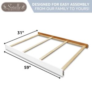 Sorelle 215 Full Size Solid Wood Bed Rail & Crib Conversion Kit | Universal & Timeless Style | Weathered Gray | 59"x31", Converts Crib to Full Size Bed