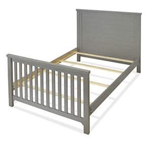 Sorelle 215 Full Size Solid Wood Bed Rail & Crib Conversion Kit | Universal & Timeless Style | Weathered Gray | 59"x31", Converts Crib to Full Size Bed