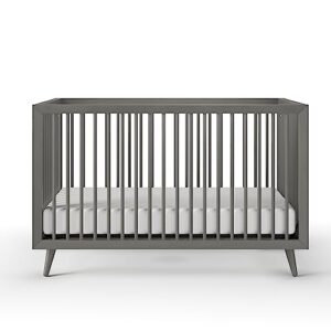 child craft cranbrook 4 in 1 convertible crib, mid century modern baby crib converts to day bed, toddler bed and full size bed, 3 adjustable mattress positions