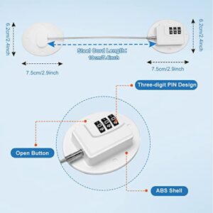 Refrigerator Lock Combination AOSITE 2 Pack Fridge Locks for Adults Mini Fridge Locks for Kids Refrigerator Adhesive Lock Freezer Door Lock Child Safe Keyless Digital Refrigerator Lock Childproof