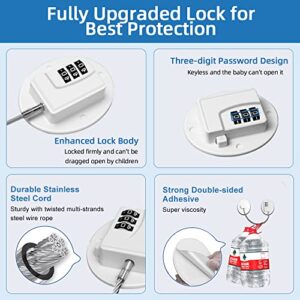 Refrigerator Lock Combination AOSITE 2 Pack Fridge Locks for Adults Mini Fridge Locks for Kids Refrigerator Adhesive Lock Freezer Door Lock Child Safe Keyless Digital Refrigerator Lock Childproof