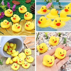 60PCS Rubber Ducks Bath Toys Mini Ducks Float and Fun Squeak for Baby Kids Bath Toy Shower Decorations Birthday Party Carnival Game Gift