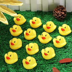 60PCS Rubber Ducks Bath Toys Mini Ducks Float and Fun Squeak for Baby Kids Bath Toy Shower Decorations Birthday Party Carnival Game Gift