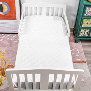 NTBAY 2 Pack Waterproof Mini Crib Mattress Protector, Quilted 24"x38" Fitted Mattress Cover - Machine Washable - Soft and Breathable Baby Mattress Pad Sheet for Mini Crib and Baby Playards, White